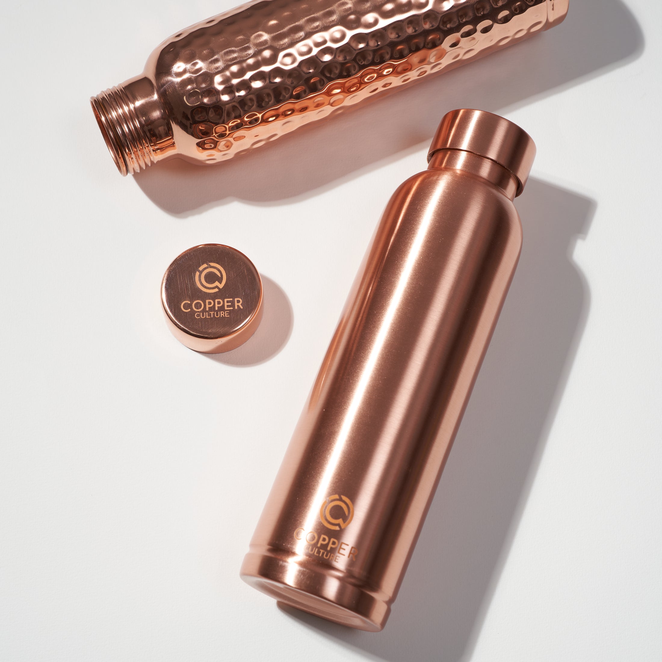 Polished Copper Water Bottle - Copper Culture